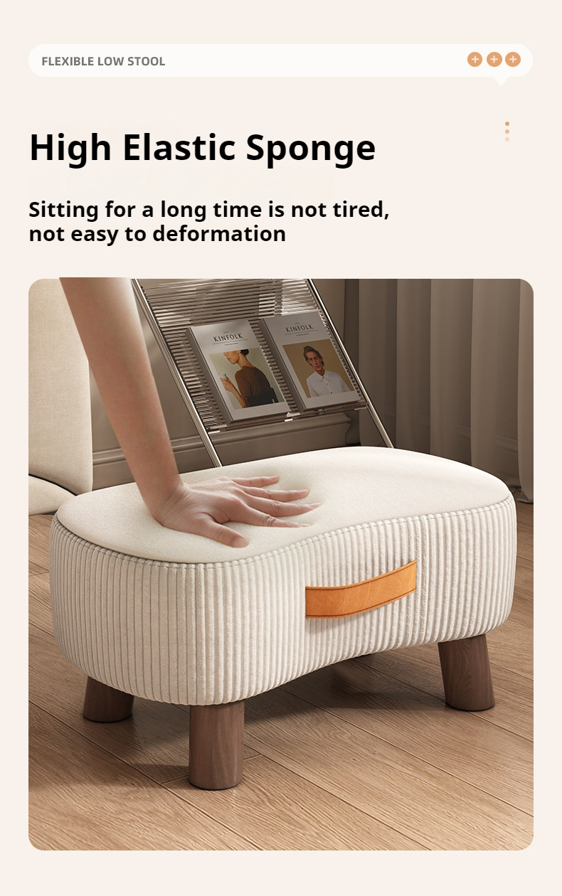 Small Stools Home Creative Fabric Round Stool Fashion Simple Changing ...