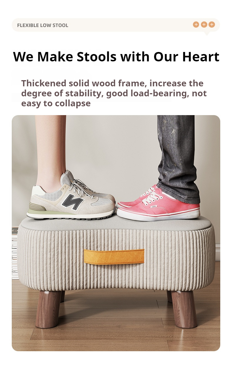 Small Stools Home Creative Fabric Round Stool Fashion Simple Changing ...