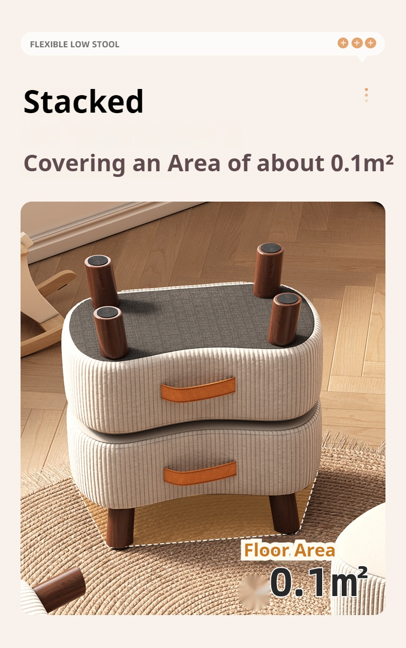 Small Stools Home Creative Fabric Round Stool Fashion Simple Changing ...