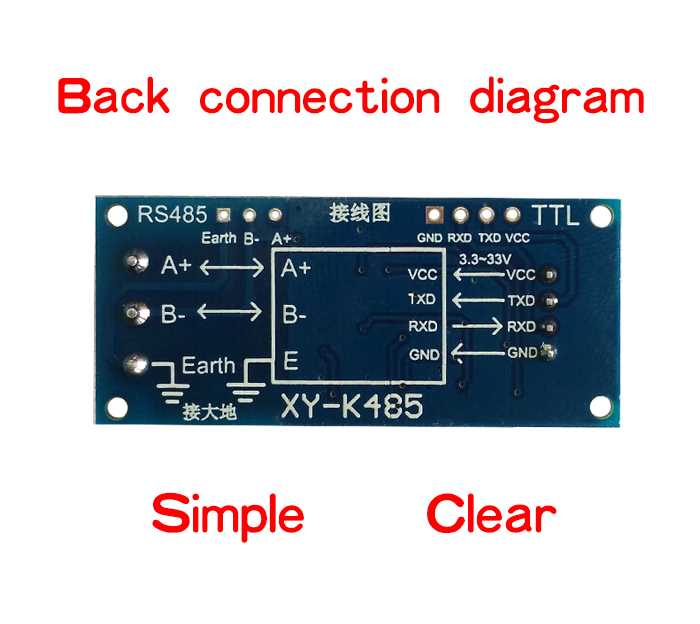 K485 Module Mutual Conversion TL Signal Microcontroller Serial Port UART Lightning Protection ...