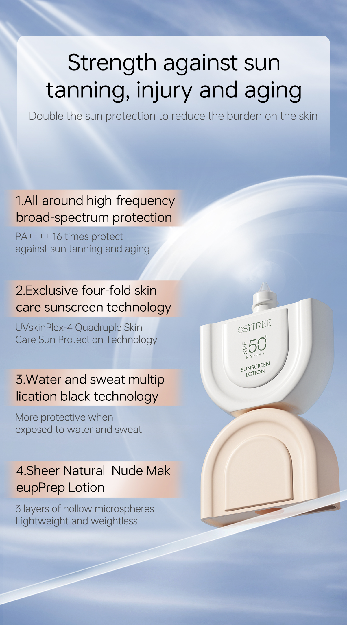 Ositree (Ositree) Dynamic Pride Sun Clear Sunscreen Cream Lotion SPF50 ...