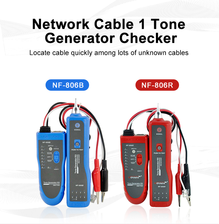 NOYAFA NF-806 Network Cable Detector Ethernet LAN Telephone Wire Tracer ...