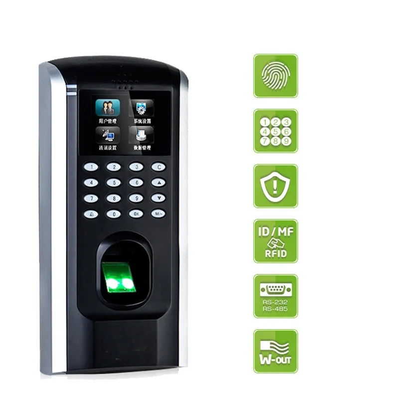 F7 PLUS Biometric Fingerprint TCP/IP RS485 Employee Time Clock ...