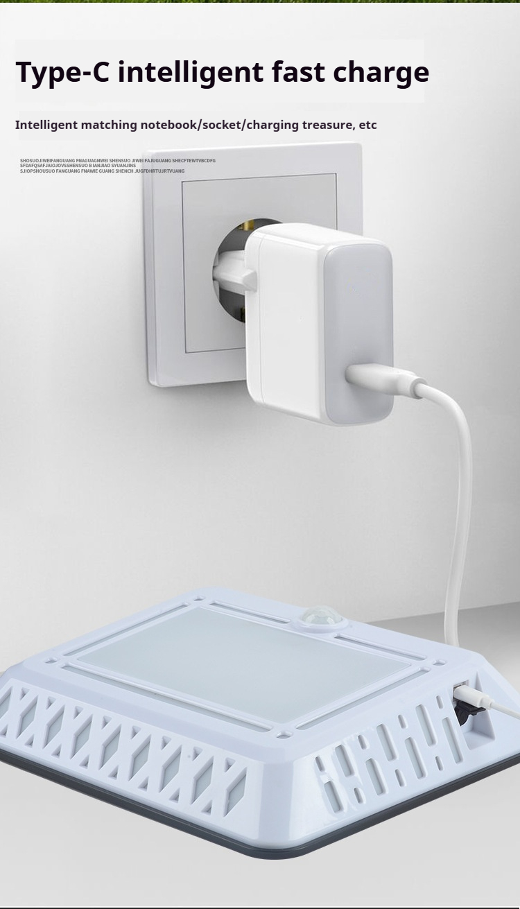 Outdoor Upgraded Multi functional Solar Charging Wall Light TYPE-C ...
