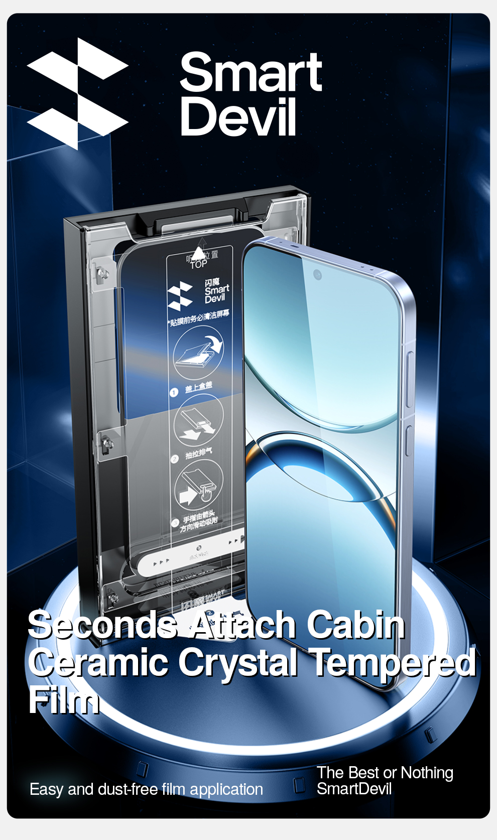 SmartDevil Quick Install 9D Tempered Glass For OPPO Find X9/X9Pro/Find X8/X8s/X8s+/Reno15 Pro/14 ...