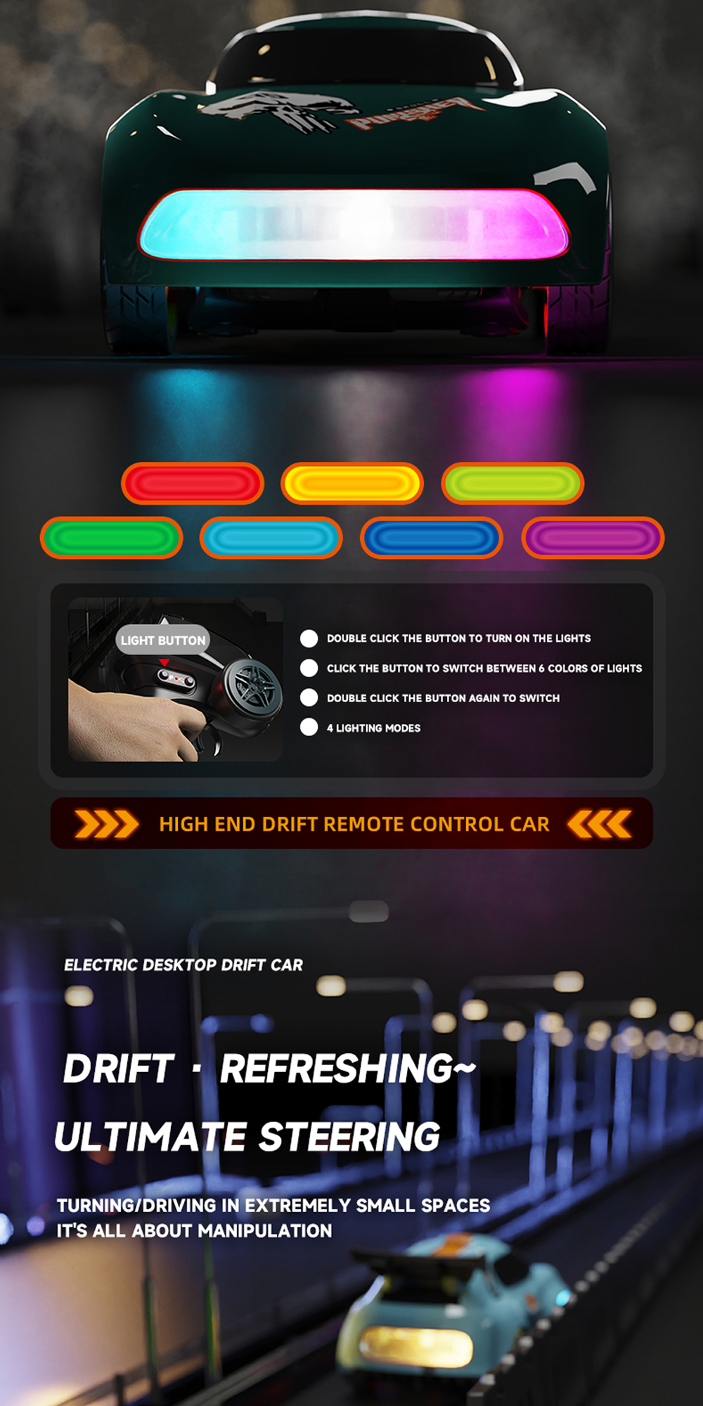 AE86 1/64 RC Desktop Mini Drift Car Model 4WD Full Proportional ...