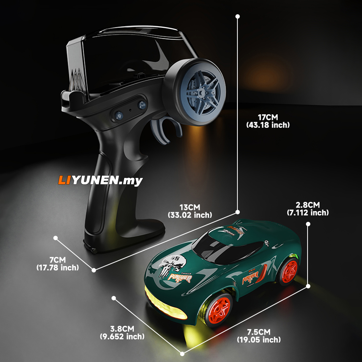 AE86 1/64 Desktop Mini Drift RC Car Model 4WD Full Proportional ...