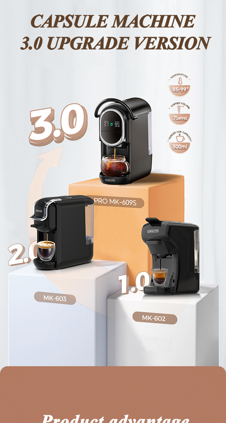 Cafelffe 4 In 1 Capsule Coffee Machine With Temperature And Coffee ...
