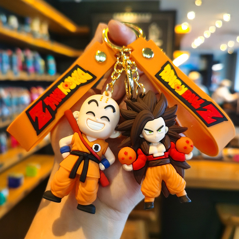 New Dragon Ball Keychain Cartoon Car Keychain Gift Son Goku Vegeta Cute ...
