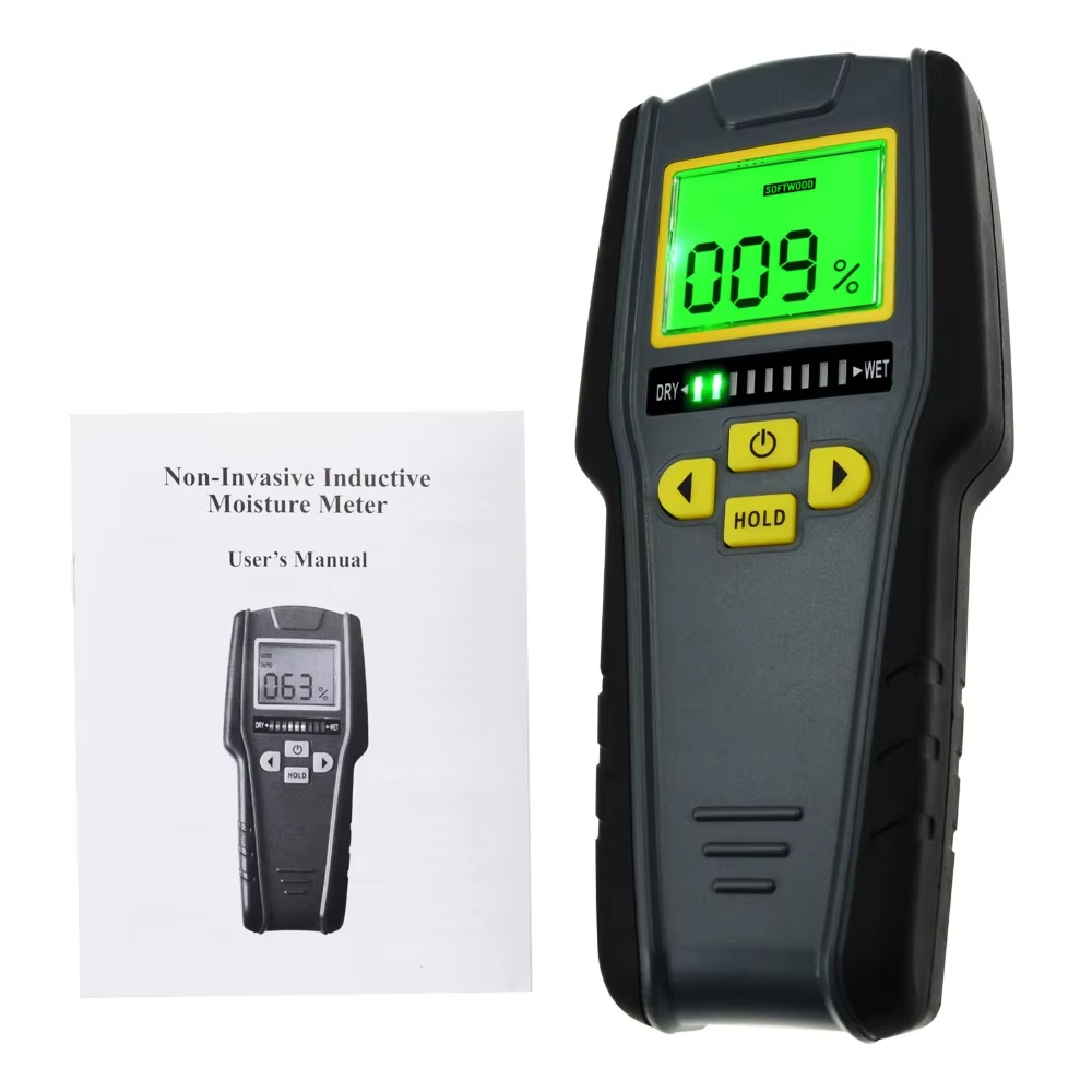 Digital Pinless Non-invasive Inductive Moisture Meter Hard Soft Wood ...