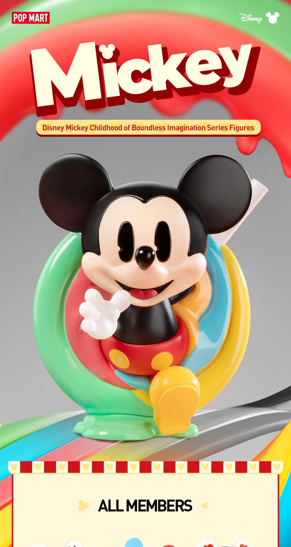 POP MART Disney Mickey Childhood of Boundless Imagination Series (Whole ...
