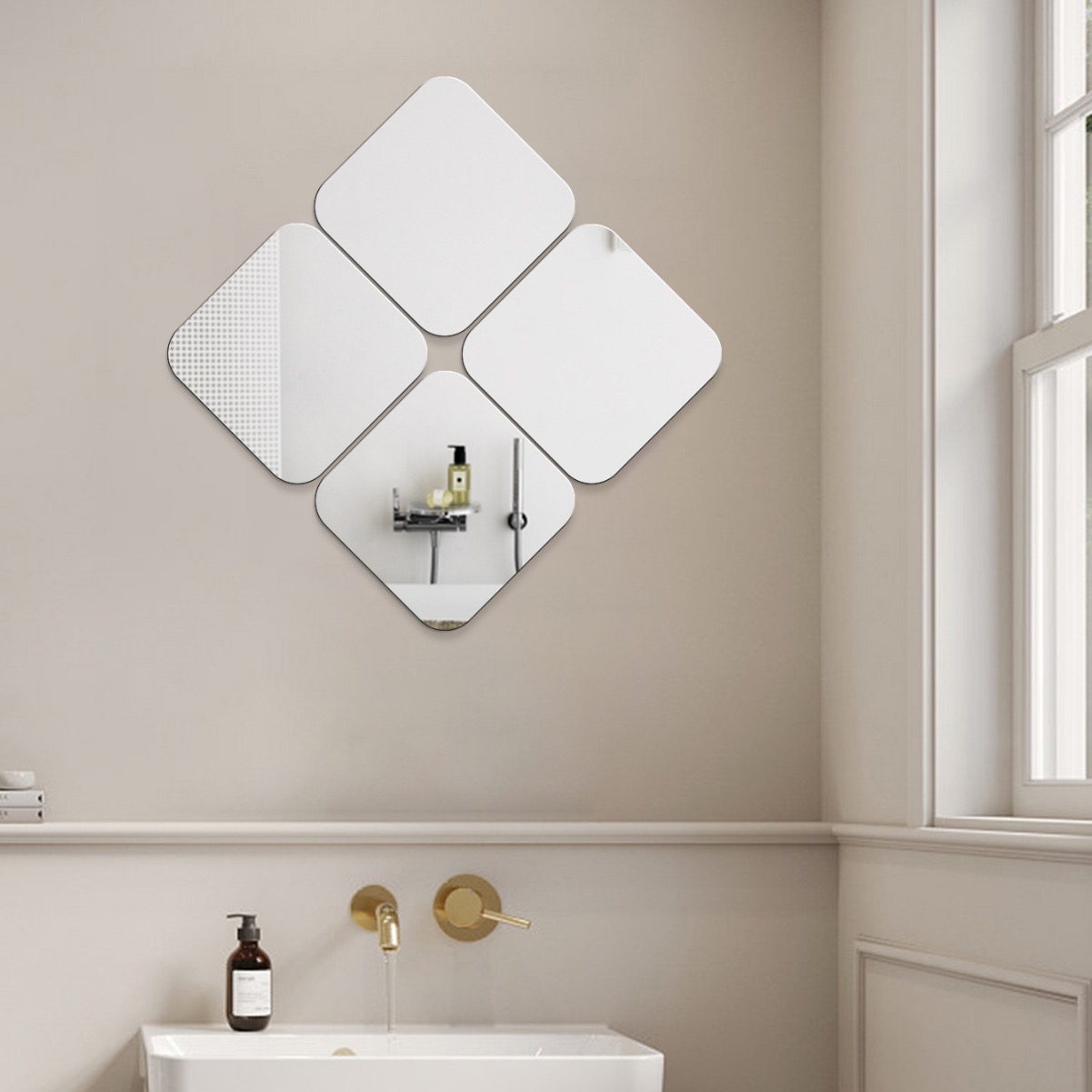 HD Acrylic Mirror Makeup Mirror Wall Mounted Mirror Full Length mirror ...