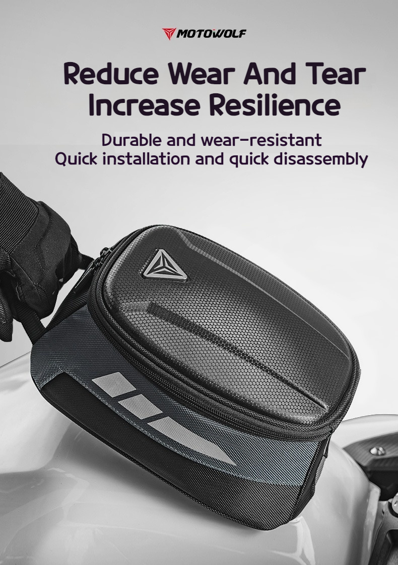 MOTOWOLF Magnetic Tank Bag Water-Resistant Industrial Grade Ballistic ...