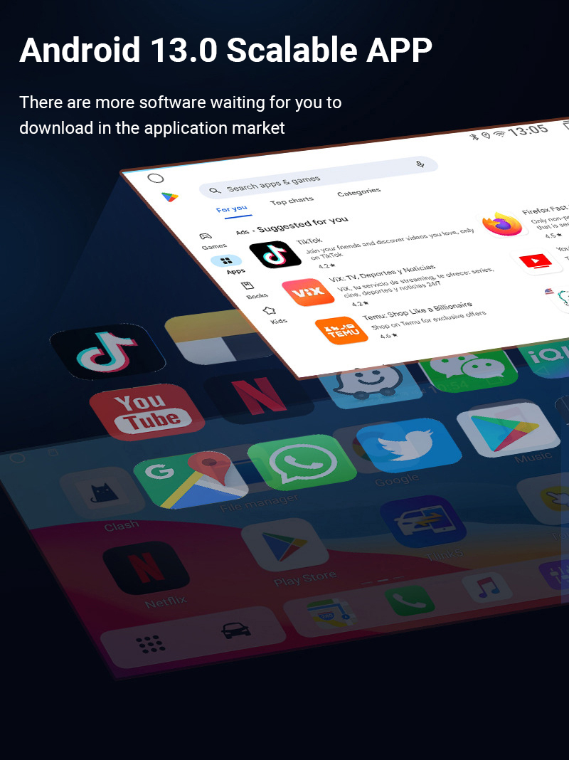 XUDA CarPlay TV 2.0 Box Android 14 OS Wired to Wireless Android Auto ...