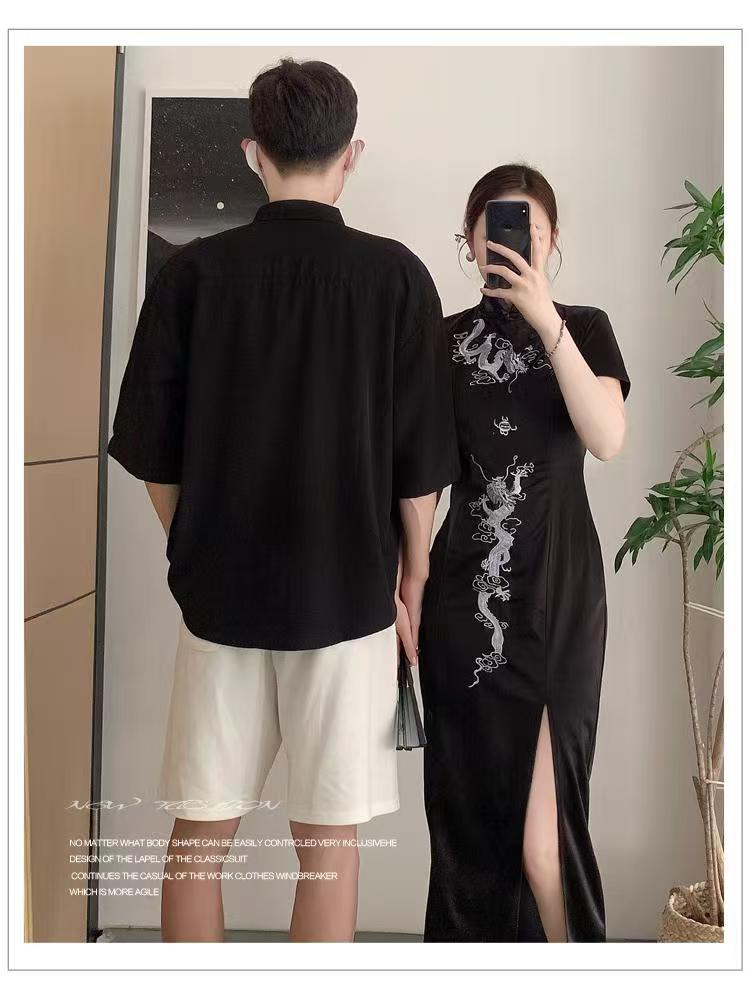 Fat mm150kg Plus Size National Style Couple Wear Dark New Chinese Style ...
