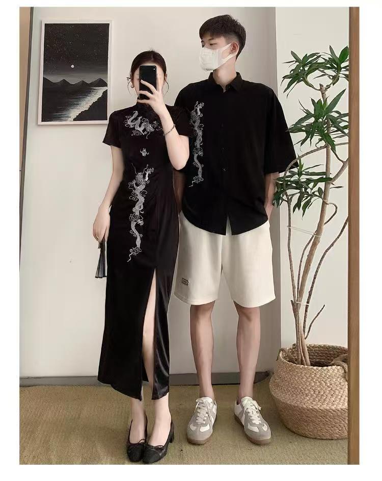 Fat mm150kg Plus Size National Style Couple Wear Dark New Chinese Style ...