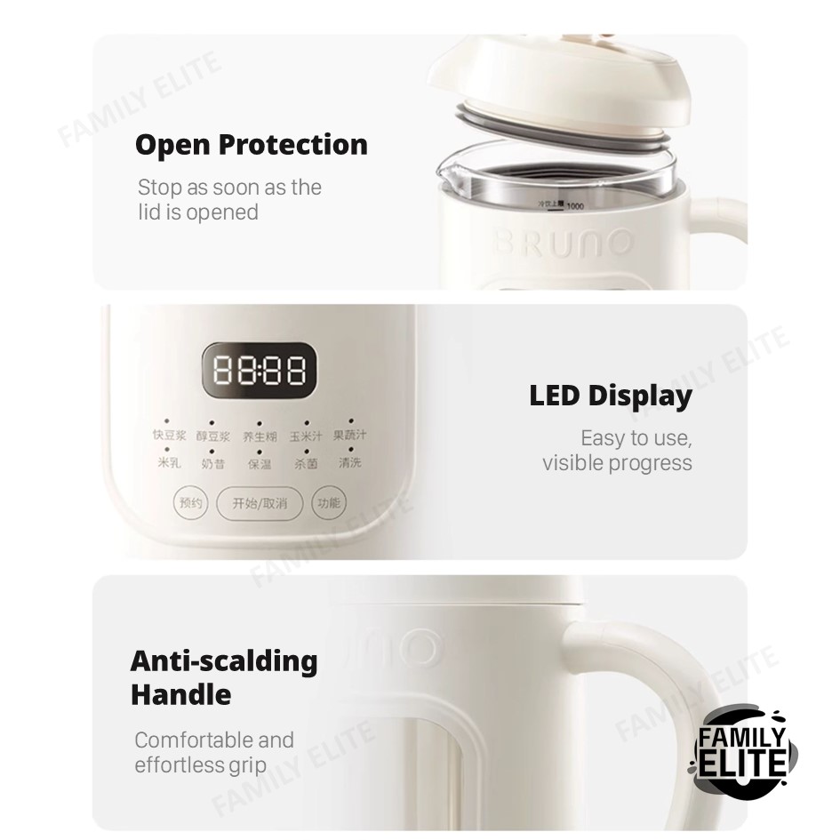 【MY STOCK】BRUNO Soymilk Maker 1000ml Glass Soya Bean Machine Food ...