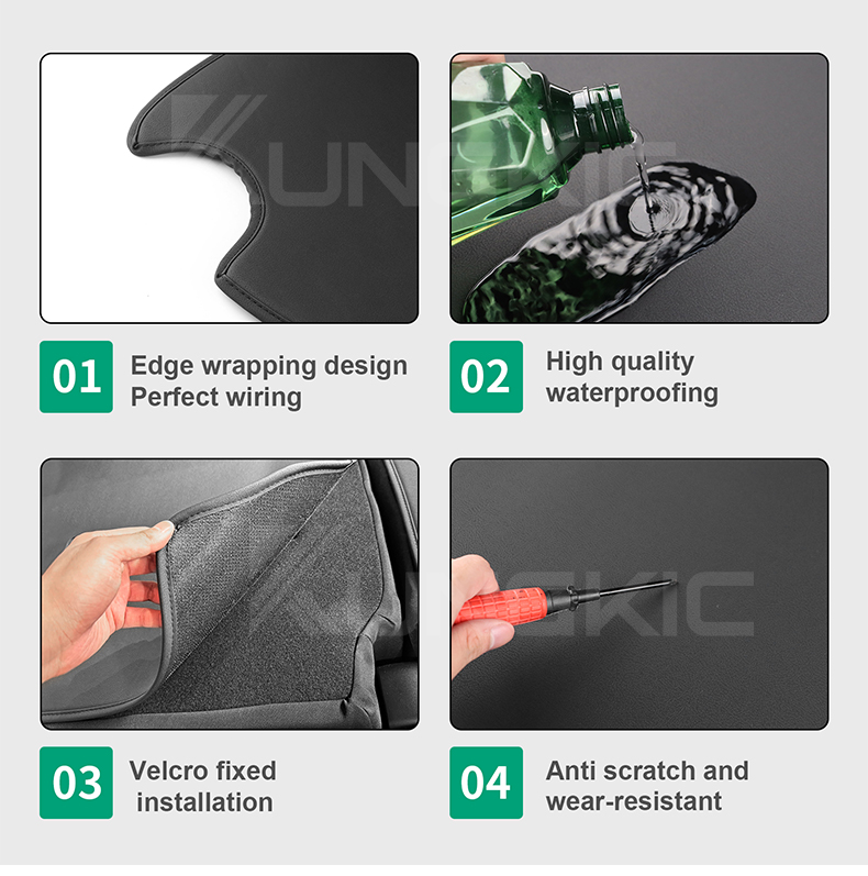 For MINI Cooper S F65 2024 2025 PU Leather Rear Seat Anti-Kick Mats Seat Backrest Protection ...