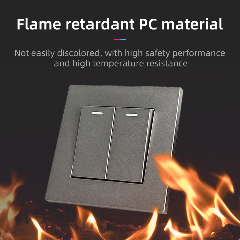 VISWE wall socket wall switch usb socket 3 pin socket universal socket 13a socket 250V black ...