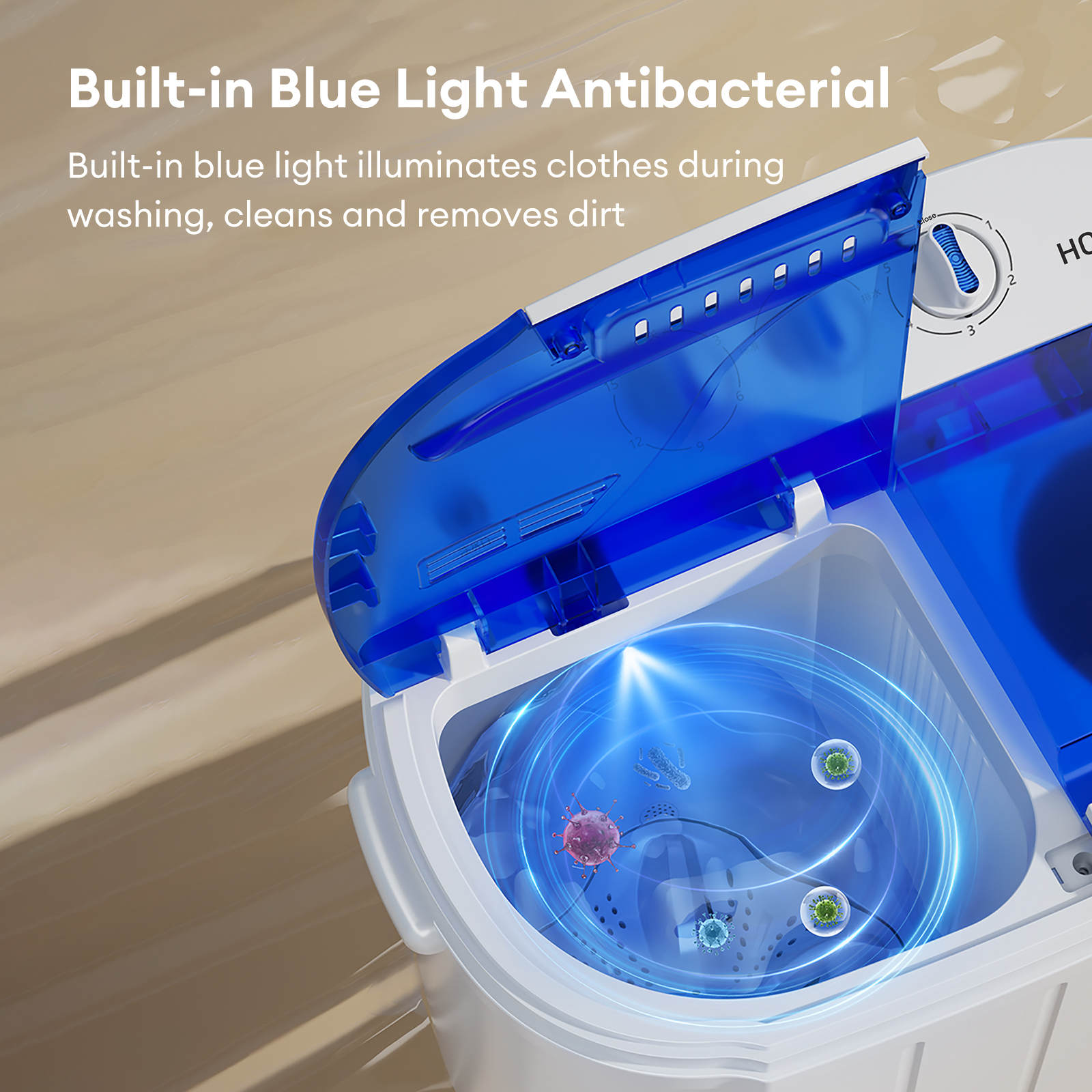 HODEKT 8.5kg Mesin Basuh 2 In 1 Twin-Tubs Washing Machine Blue Light ...