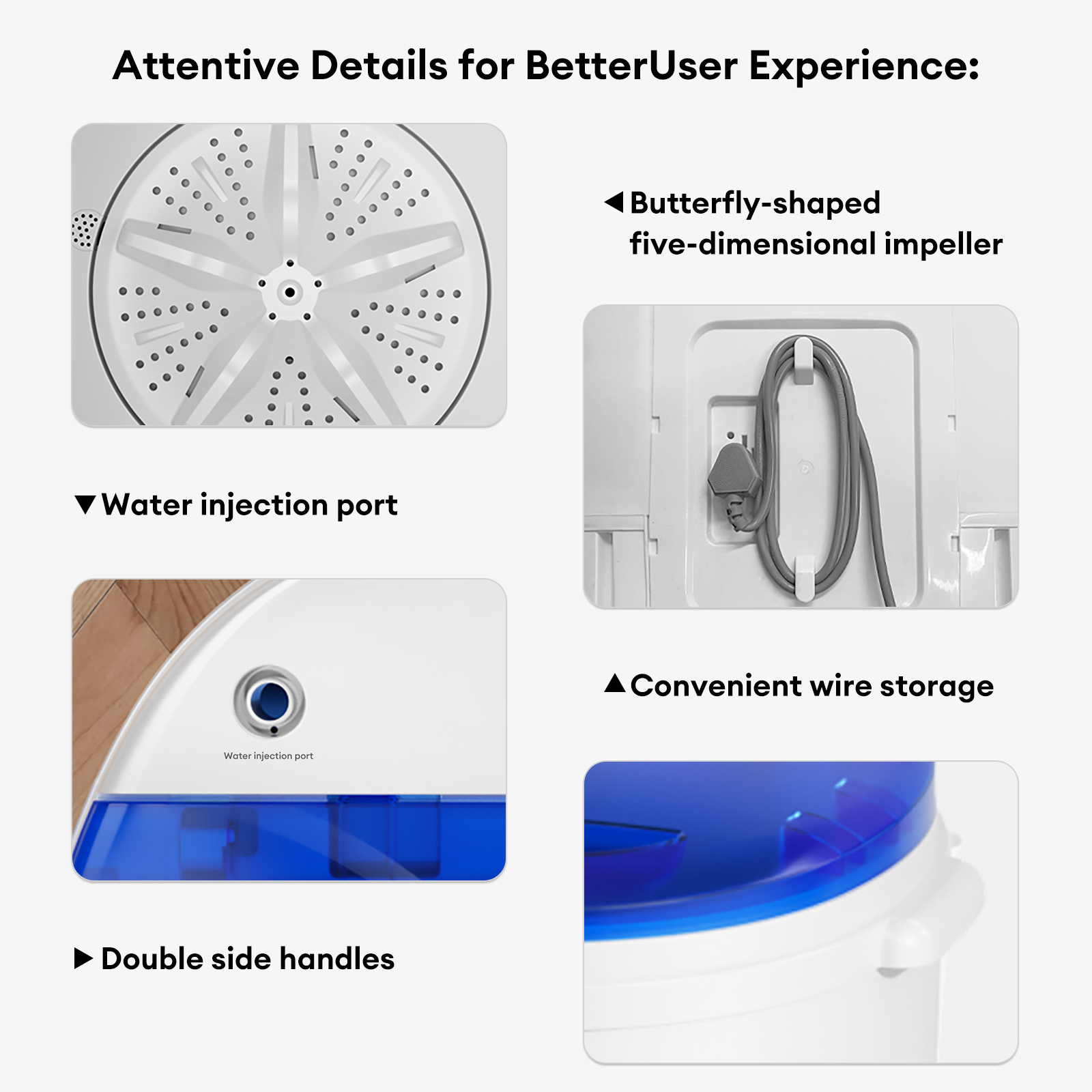 HODEKT 8.5kg Mesin Basuh 2 In 1 Twin-Tubs Washing Machine Blue Light ...