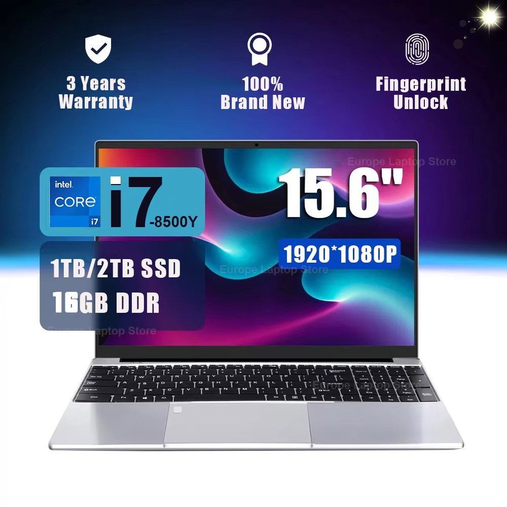 Portable Laptop Computer PC Windows 11 Intel Core i7 8500Y 15.6 Inch ...