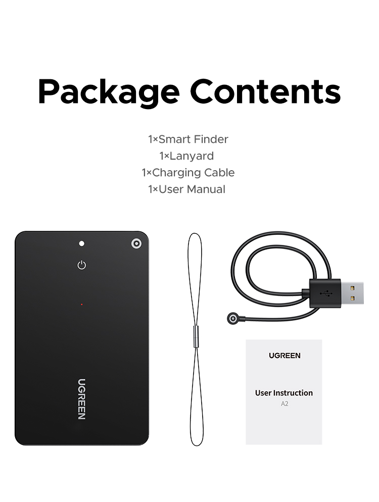 UGREEN Smart GPS Tracker Mini Tracking Device For Apple Find My APP ...