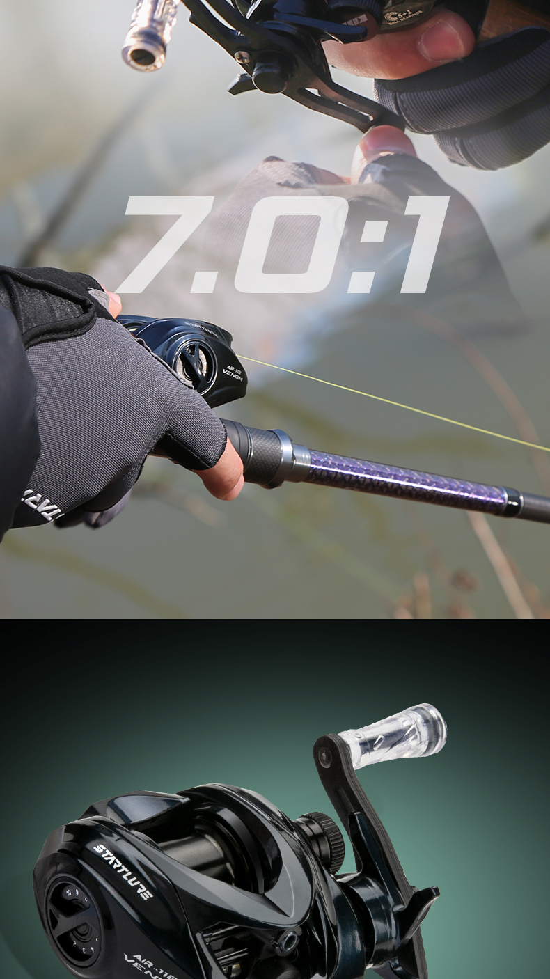 CEMREO 118g Ultra light Baitcasting Fishing Reel Carbon Body 4kg ...