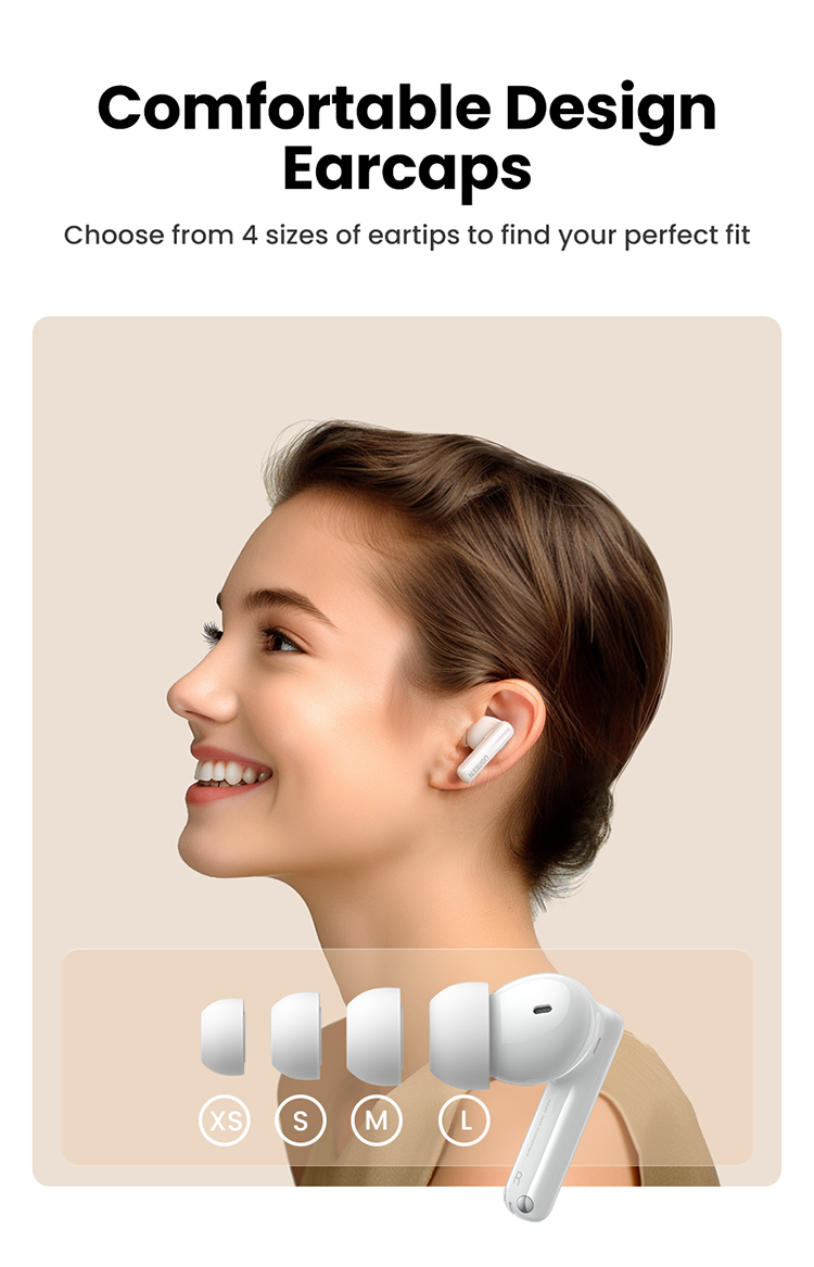 UGREEN HiTune T6s Hybrid Active Noise-Cancelling Earbuds Active Noise Cancellation Bluetooth 5.3 ...