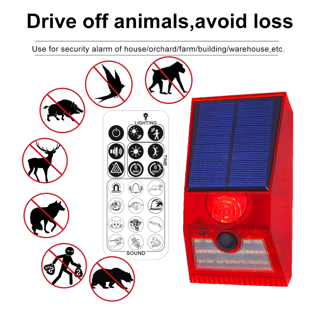 【2025 sensing sound wave】Ultrasonic 360° Animal Control Solar Powered ...
