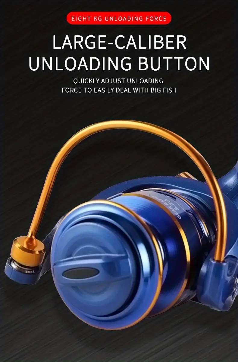 BILLINGS Spinning Fishing Reel BF1000-7000 Model Fishing Reel 5.2:1 ...