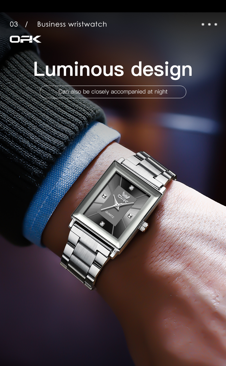 OPK Jam Tangan Lelaki Original Waterproof Quartz Stainless Steel Analog ...