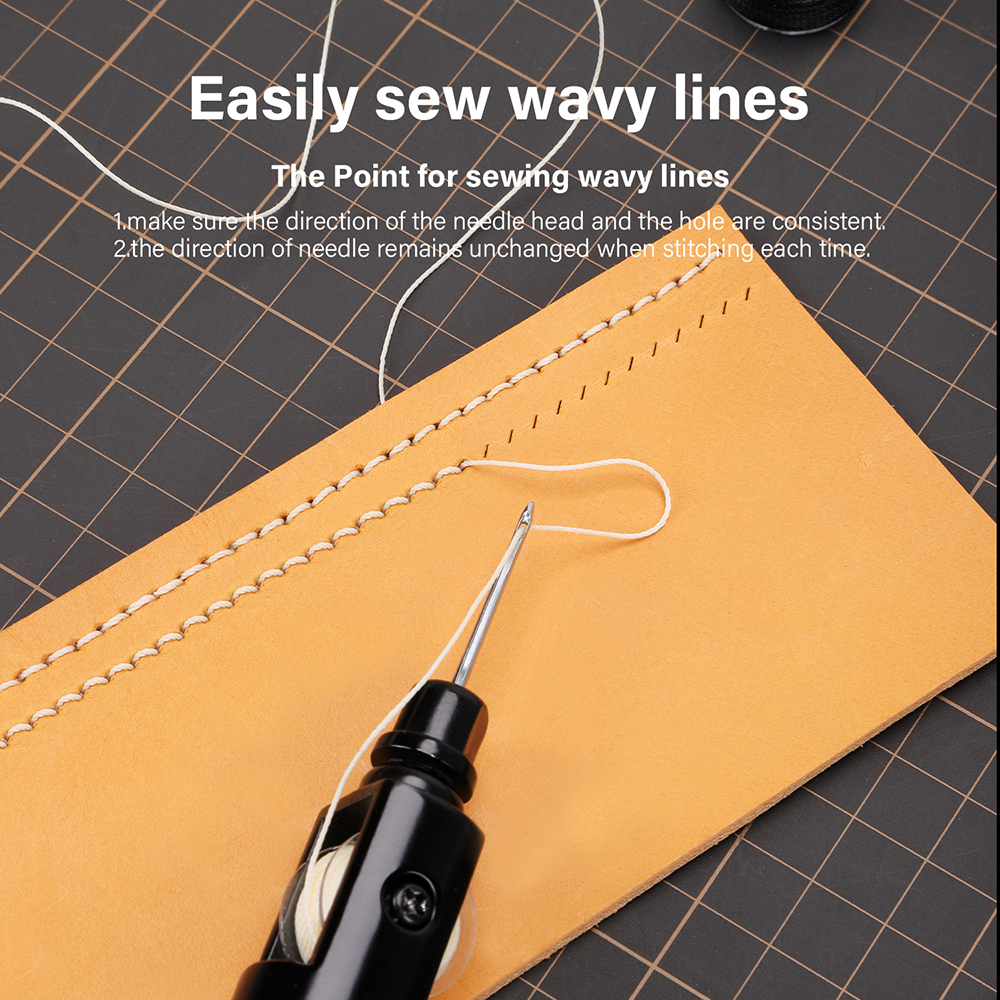 WUTA New Leather Sewing Awl Thread Kit Speedy Stitcher DIY Leather ...