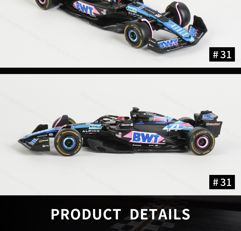 Bburago 1:43 BWT Alpine 2024 A524 F1 Formula Car Die Cast Vehicles ...