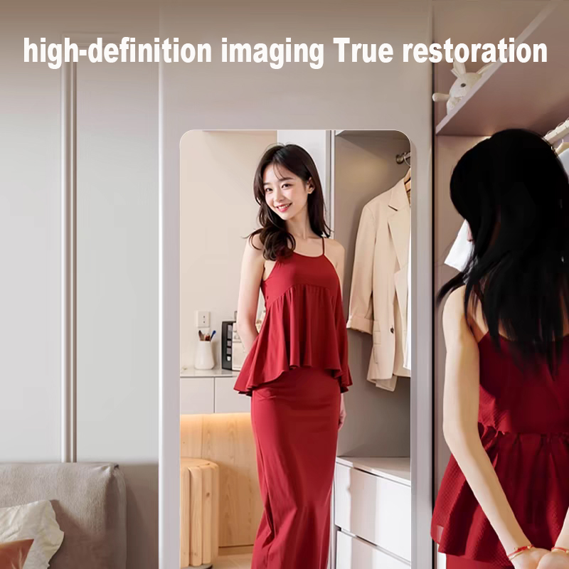 Square 30x60CM acrylic high-definition mirror bathroom self-adhesive ...