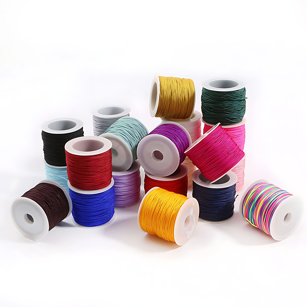50m 0.8mm Cotton Cord Nylon Cord Thread String DIY Beading Braided ...