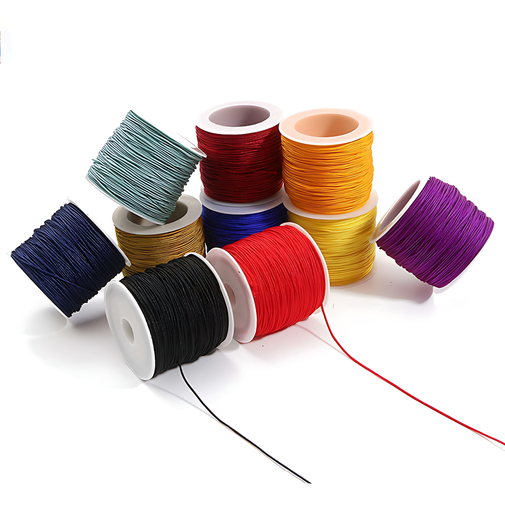 50m 0.8mm Cotton Cord Nylon Cord Thread String DIY Beading Braided ...