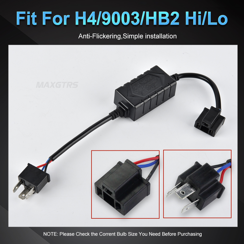 MAXGTRS H1 H3 H4 H7 H8 H11 9005 9006 9004 9007 EMC Car LED HID Decoder ...