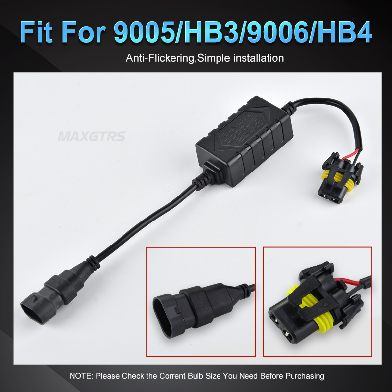 MAXGTRS H1 H3 H4 H7 H8 H11 9005 9006 9004 9007 EMC Car LED HID Decoder ...