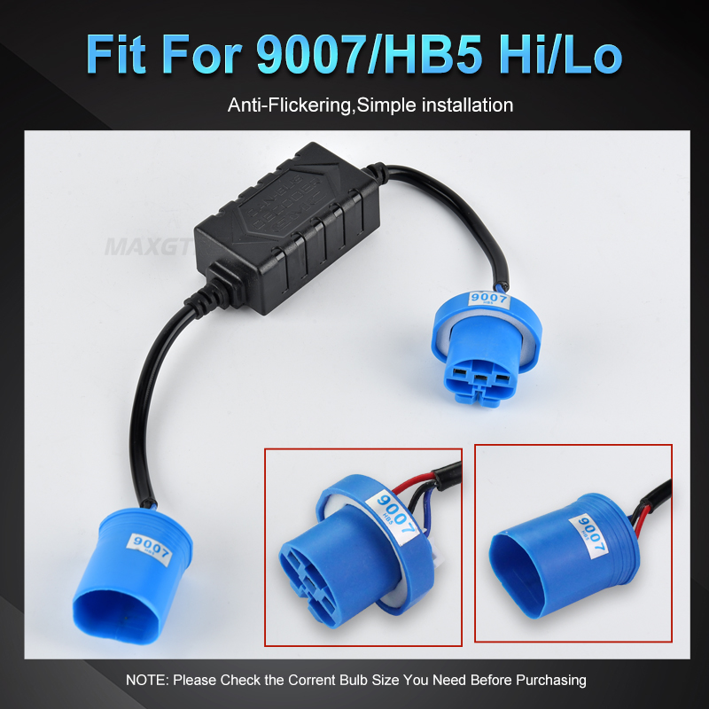 MAXGTRS H1 H3 H4 H7 H8 H11 9005 9006 9004 9007 EMC Car LED HID Decoder ...