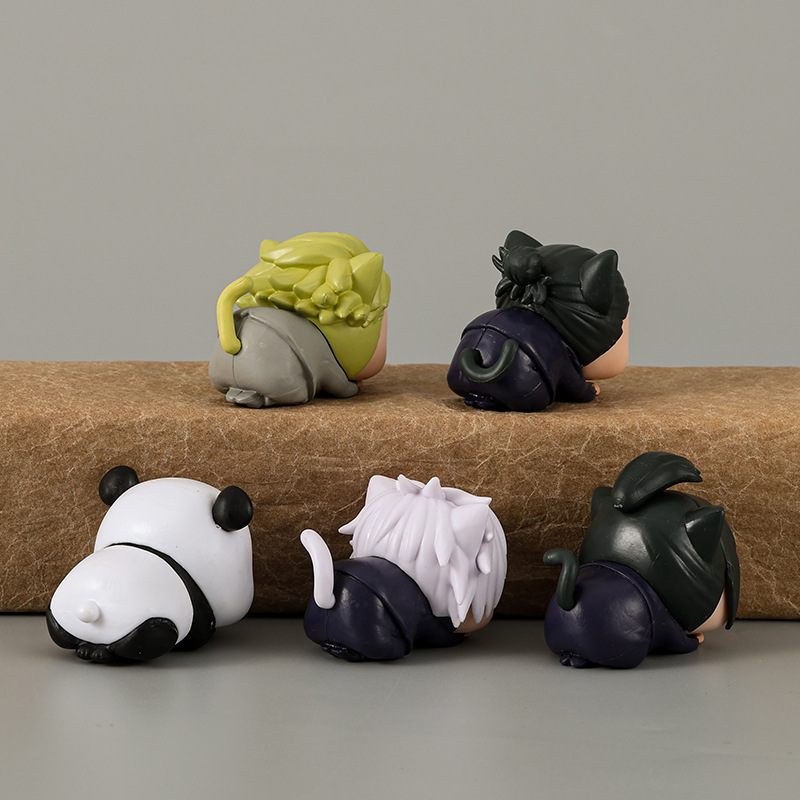 5Pcs/Set Jujutsu Kaisen Anime Figure Panda Gojo Satoru Nanami Kento ...
