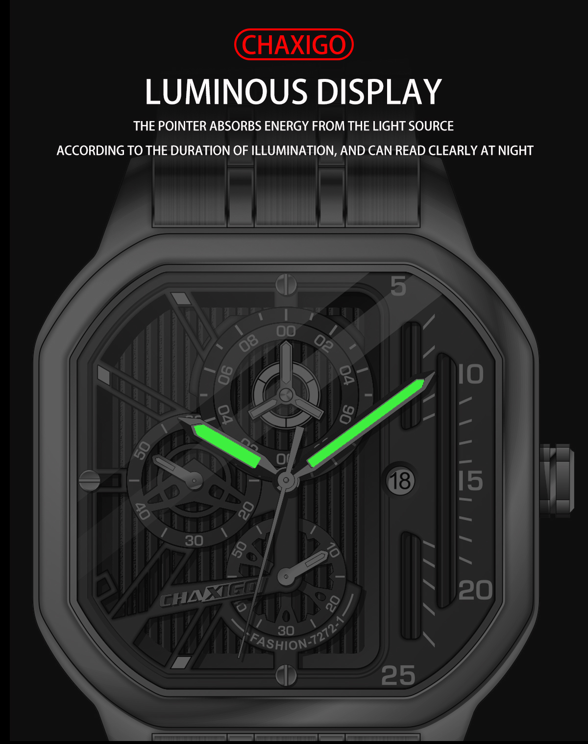 CHAXIGO Men's Quartz Watches Alloy Dials Business Men's Watches ...