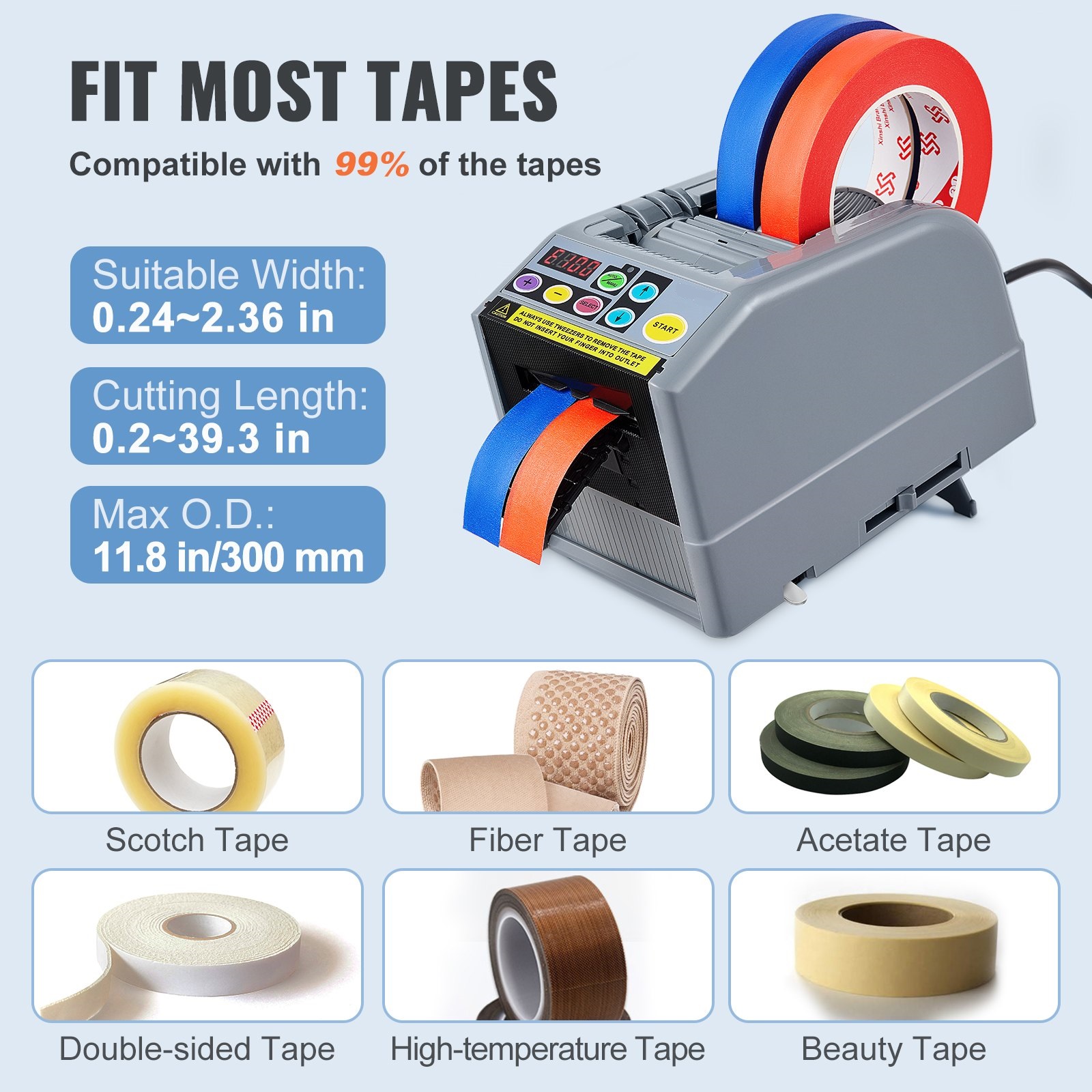 【COD】ZCUT-9 Automatic Tape Cutting Machine Paper Cutter Tape Dispenser ...