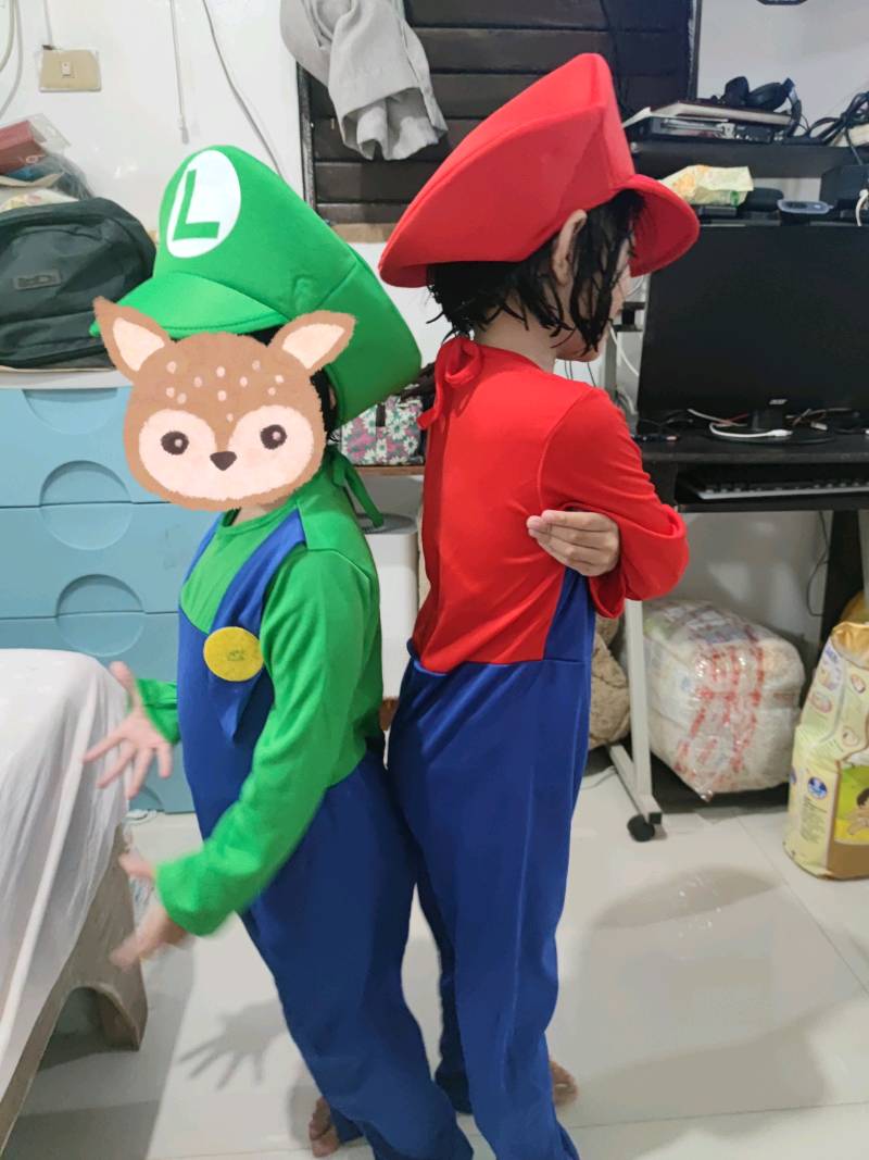 Super Mario Bros Luigi Cosplay For Kid And Adult Malaysia Costume