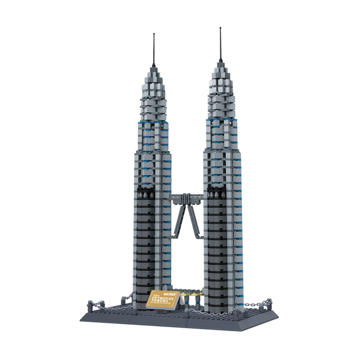 Petronas Twin Towers KLCC Building Blocks 1160 Pcs WANGE Architecture ...