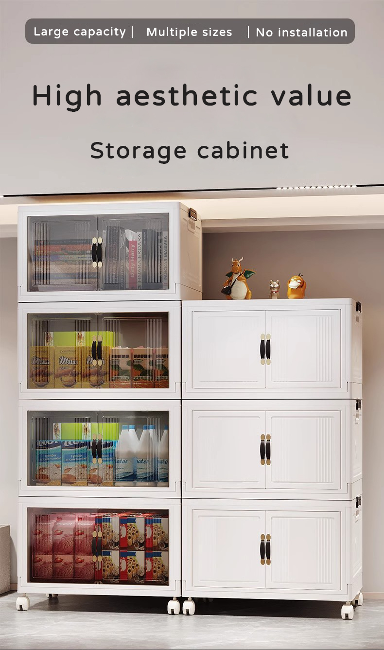 （1-5）Layers Storage Cabinet foldable cabinet Multipurpose Stackable ...