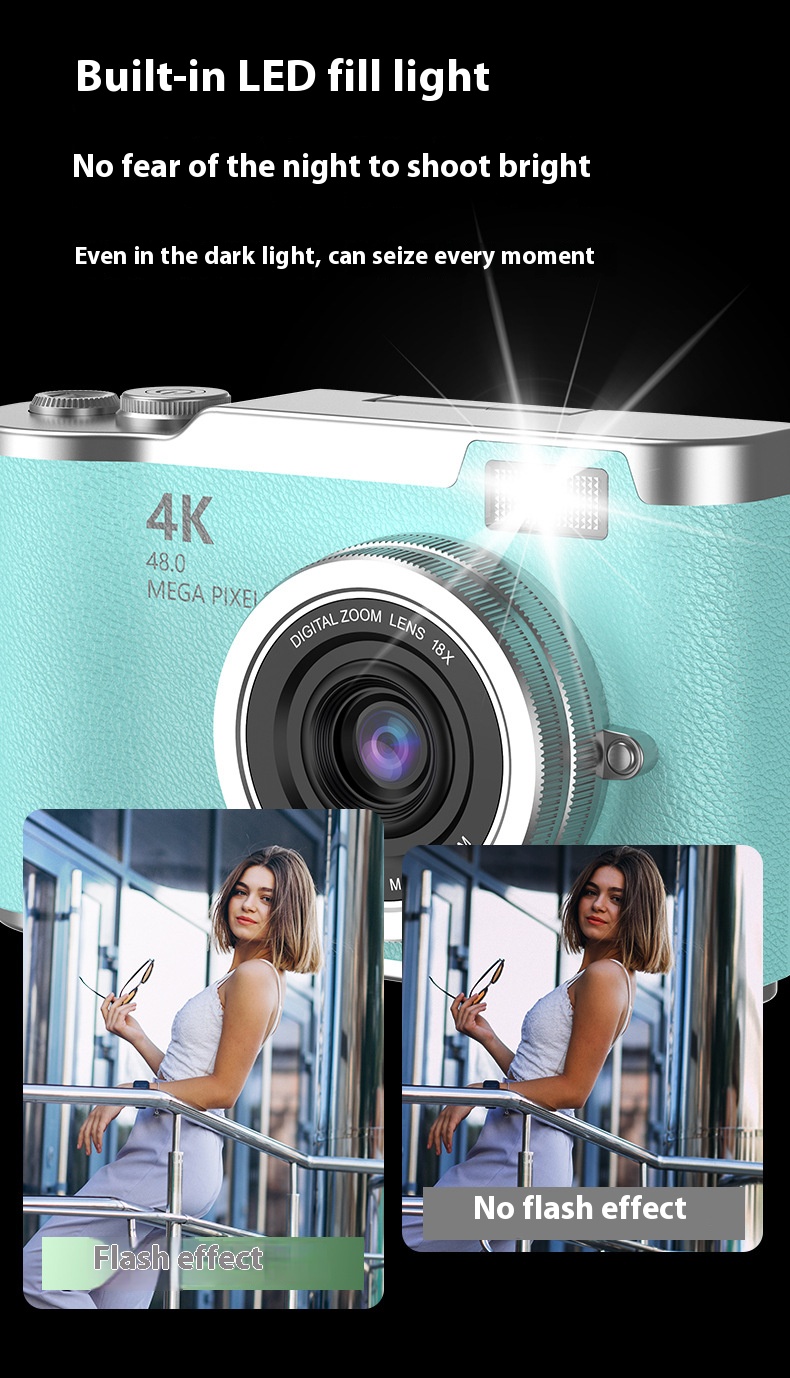 YMX 007 Flip Screen Digital Camera Kids Entry Level CCD Digital Camera ...