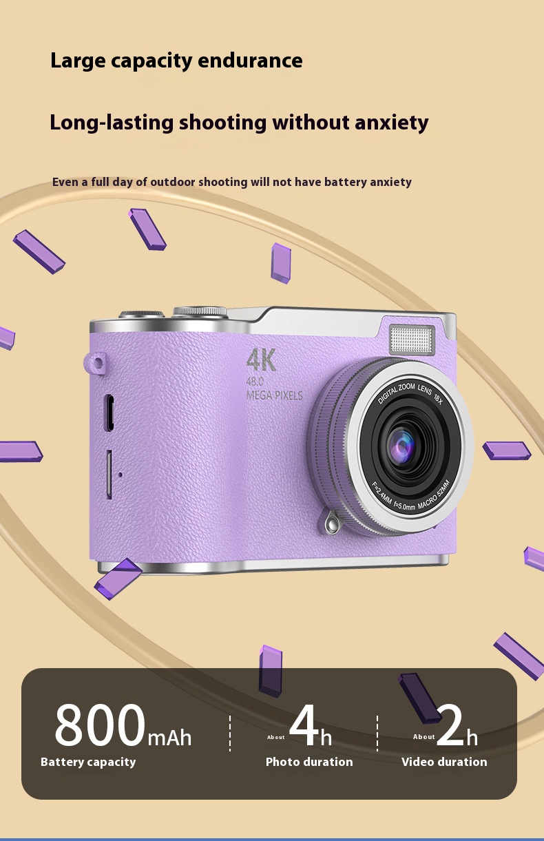 YMX 007 Flip Screen Digital Camera Kids Entry Level CCD Digital Camera ...