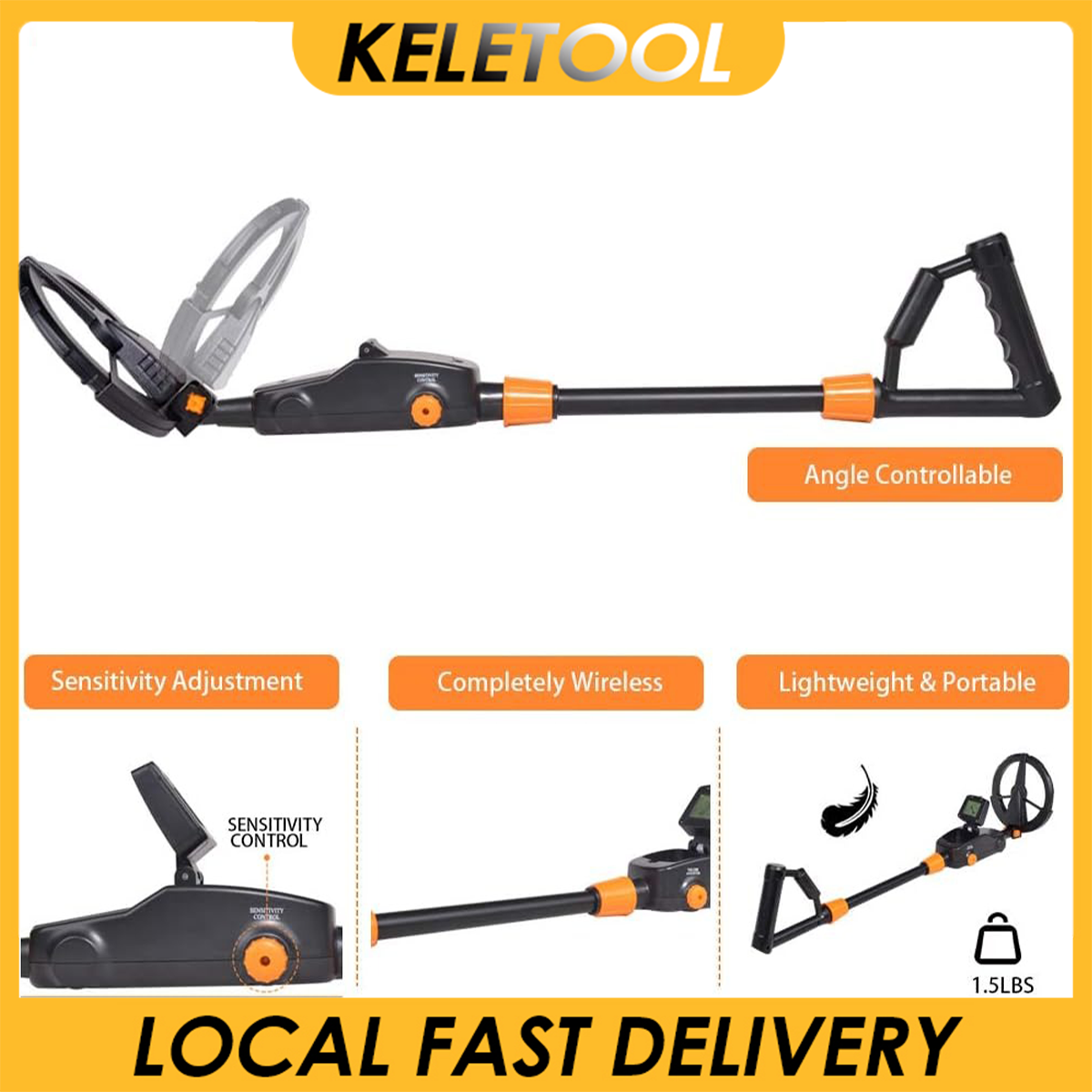 MD1008A pengesan logam Metal Detector treasure hunting tracker finder ...