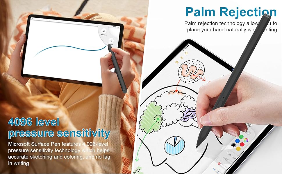 Stylus Pen for Microsoft Surface Pro Pen for Surface Pro 9/10/11/12/8/X ...